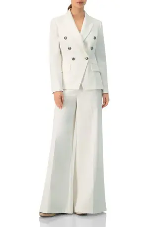 IVONNE Cotton Twill Blazer - White