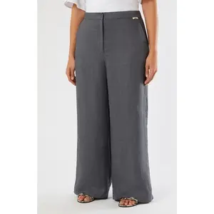 Marina Rinaldi Agenda Wide-leg Pants - Medium Grey