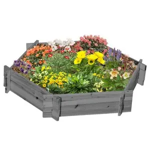 OUTSUNNY Raised Garden Bed - Gray