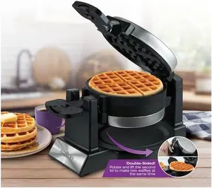 SALTON Rotating Double Belgian Waffle Maker