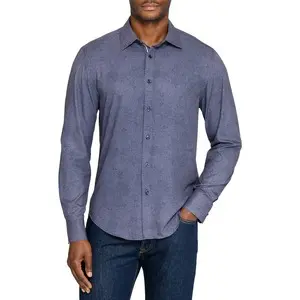 BROOKLYN BRIGADE Prism Print Woven Long Sleeve Basic - Brown/blue