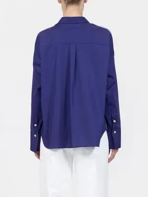 CALLAS MILANO Sirene Scarf-front Shirt - Ocean/navy