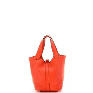 Hermès Picotin Lock Bag Clemence Pm - Feu