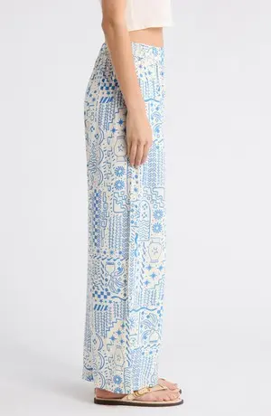 BILLABONG Printed Wide-leg Pants