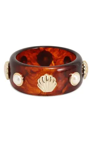 PETIT MOMENTS Detailed Resin Bangle Bracelet