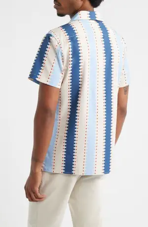 MAVRANS Strike A Match Print Weekend Camp Shirt