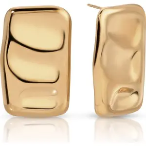 Ettika Molten Edge Stud Earrings - Gold