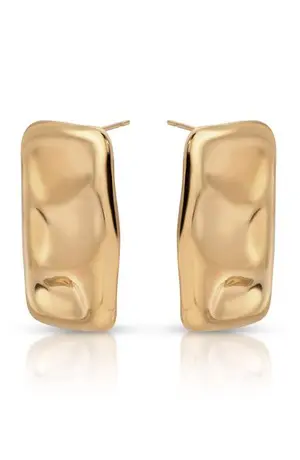 Ettika Molten Edge Stud Earrings
