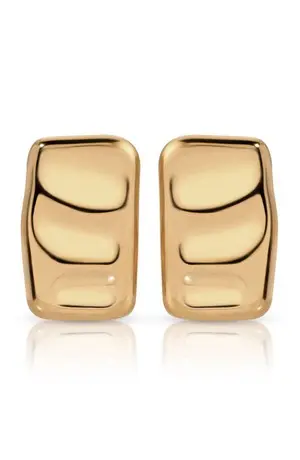 Ettika Molten Edge Stud Earrings