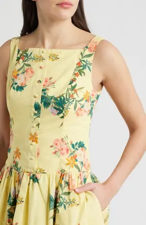 Julia Jordan Fit & Flare Poplin Dress