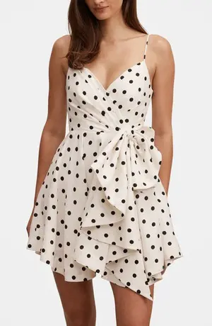 EVER NEW Addie Polka Dot Bow Minidress
