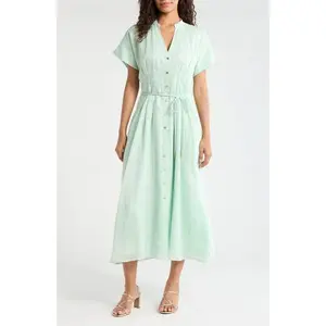 EVER NEW Jemma Linen Shirt Dress