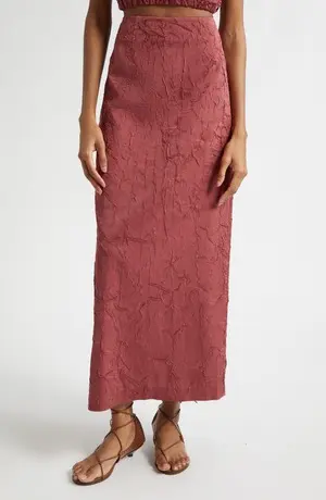 Ulla Johnson Inez Texture Maxi Skirt - Fig