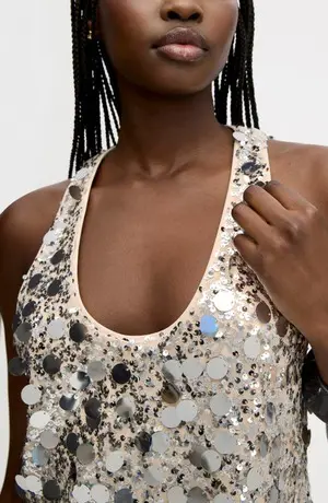 Sam Edelman Paillette Crop Tank