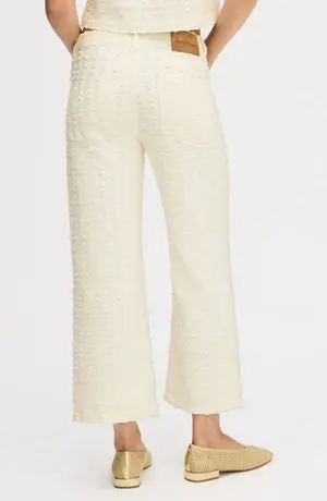 Sam Edelman High-waist Frayed Cotton Pants