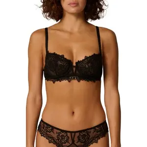 Simone Perele Idole Underwire Lace Demi Bra - Black