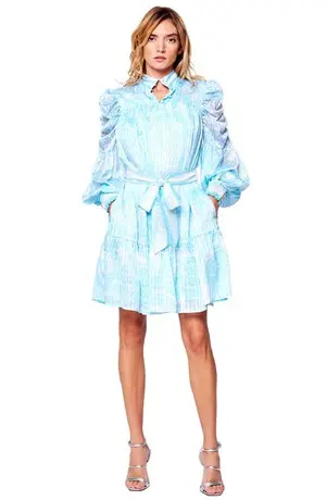 CIEBON Abstract Print Long Sleeve Dress
