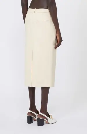 Sportmax Adepto Cotton Blend Twill Pencil Skirt