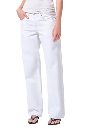 AGOLDE Low Rise Loose Fit Jeans - Marshmallow Cloud
