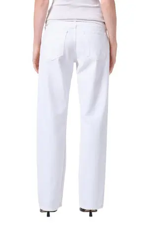 AGOLDE Low Rise Loose Fit Jeans - Marshmallow Cloud