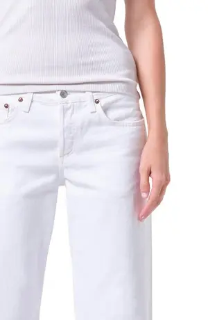 AGOLDE Low Rise Loose Fit Jeans - Marshmallow Cloud