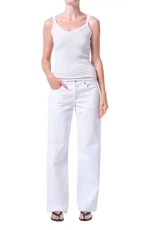 AGOLDE Low Rise Loose Fit Jeans - Marshmallow Cloud