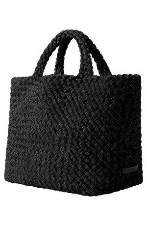 NAGHEDI St. Barths Medium Double Weave Tote - Jet