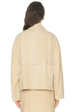 Nour Hammour Park Jacket - Vanilla Suede