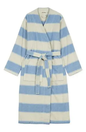Marimekko Galleria Cotton Terry Cloth Robe - Light Blue