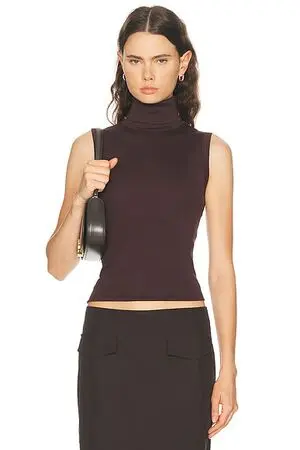 FLORE FLORE Dinah Sleeveless Turtleneck Tank Top