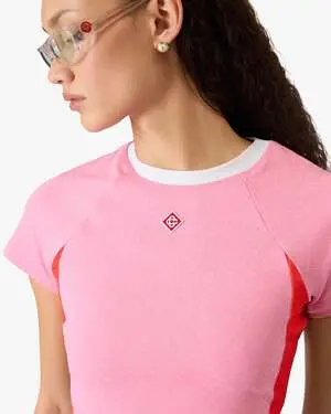 Casablanca Monogram Short Sleeve Rash Top - Red