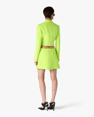 Casablanca A-line Crepe Mini Skirt With Belted Detail