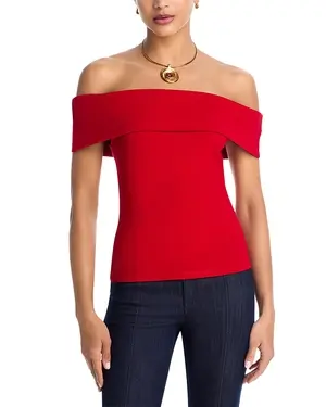 Aqua Off The Shoulder Blouses