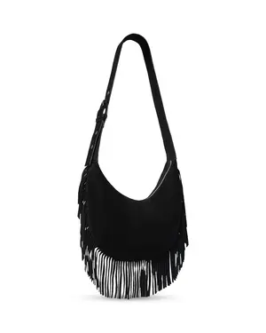 Whistles Sia Suede Fringe Shoulder Bag