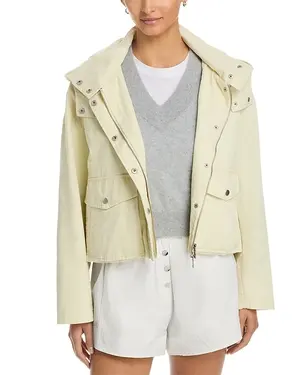 Aqua Washed Twill Anorak Jacket