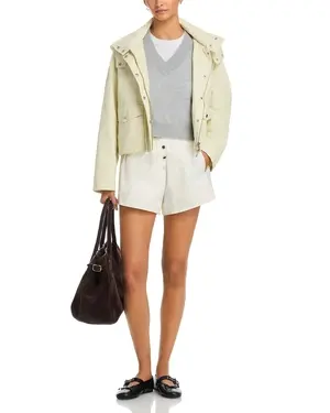 Aqua Washed Twill Anorak Jacket