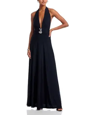 halterneck evening dresses