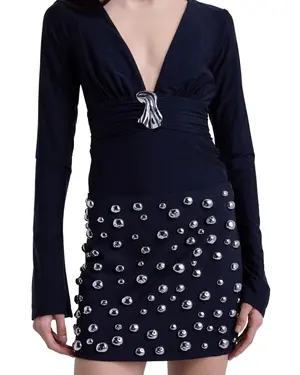 KATE BARTON Bubble Studded Mini Skirt