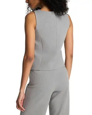 Spanx Wellsuited Tailored Button-down Vest - Heather Grey