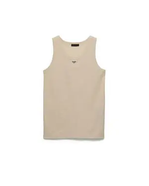 Prada Cotton Tank Top - Neutral