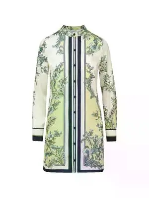 Veronica Beard Carstowe Floral Print Mini Dress - Neutrals