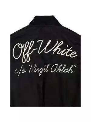 Off-White Embroidered Logo Bomber Jacket