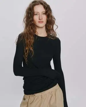 ATM Anthony Thomas Melillo Long Sleeve Crew Neck Top