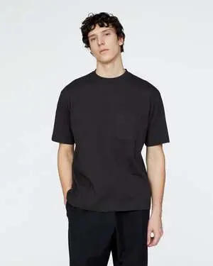 ATM Anthony Thomas Melillo Heavyweight Jersey Crew Neck Pocket T-shirt Cotton - Black