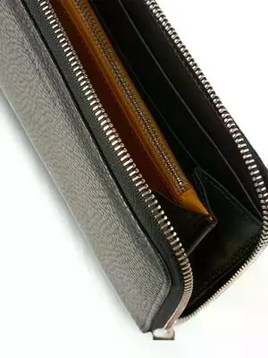 DOUCAL'S Leather Continental Wallet - Black
