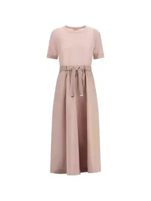 Herno Drawstring-waist Midi Dress - Neutrals