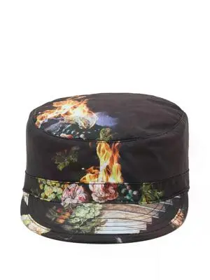 Undercover X Emma Bennet Floral-print Cap - Black