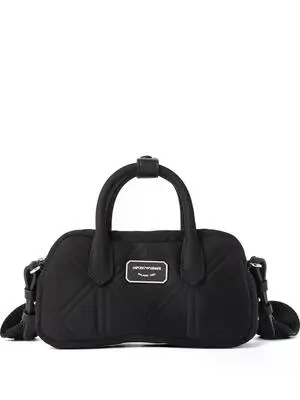 Emporio Armani Quilted Tote Bag With Logo Plaque