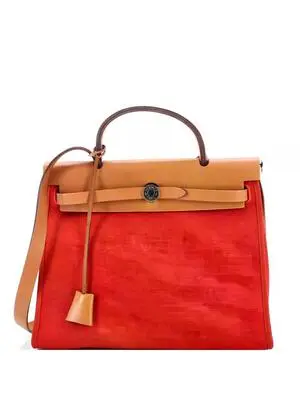 Hermès Herbag Zip 31 Shoulder Bag Leather And Toile