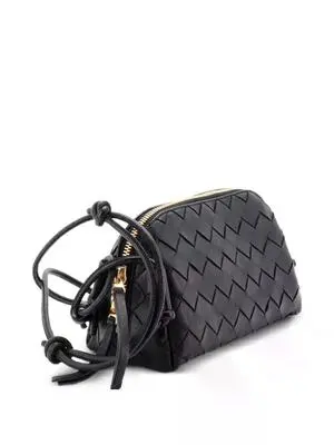 Bottega Veneta Concert Pouch Intrecciato Nappa Mini Crossbody Bag - Black